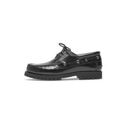 Henry Stevens Herren Bootsschuh "Morgan M DS", Gr. 44, schwarz, Kalbsleder, Schuhe