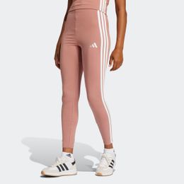 Damen Trainingstights "ESSENTIALS 3-STREIFEN COTTON LEGGINGS", rosa, Gr. XL, adidas Sportswear, Obermaterial: 90% Baumwolle, 10% Elasthan, Hosen,