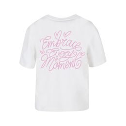 MISS TEE Damen T-Shirt "Miss Tee Embrace Every Moment Tee", wei&szlig;, Gr. M, bedruckt, 100% Baumwolle, Shirts