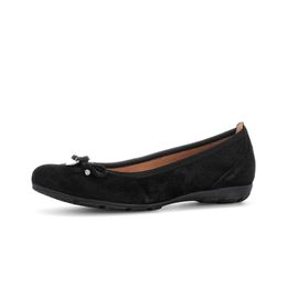 Ballerina Gabor "Sportliche Ballerina", Damen, Gr. 38,5, schwarz, Schuhe Ballerina