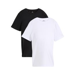 bonprix Damen Umstandsshirtschwarz, wei&szlig;, Gr. 40, unifarben, Jersey, Obermaterial: 95% Baumwolle, 5% Elasthan, Shirts, Loose Fit Passform - perfekt