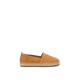 MARC O'POLO Damen Espadrille "aus Suede-Ziegenleder", Gr. 38, braun, Obermaterial: 100% Leder (Ziege), unifarben, Schuhe