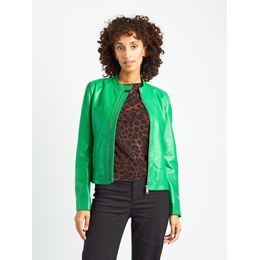 Maze Damen Lederjacke "42023007", gr&uuml;n, Gr. L, Obermaterial: 100% Lammleder. Innenfutter: 100% Polyester. &Auml;rmelfutter: 100% Polyester, Jacken