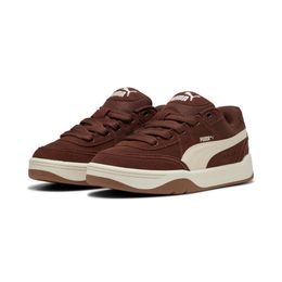 Sneaker Puma "PARK LIFESTYLE SK8 SD", Herren, Gr. 43, braun (chestnut braun, alpine snow), Leder, Schuhe Sneaker