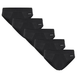Slip Fila, Herren, Gr. L, 200, schwarz, Single Jersey, Obermaterial: 95% Baumwolle, 5% Elasthan, k&ouml;rpernah, Unterhosen Slip, ohne Eingriff, Multipack