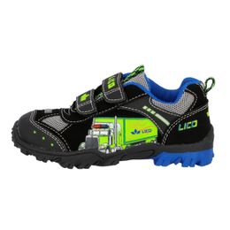 Lico Kinder Klettschuh "Freizeitschuh Truck V Blinky", Gr. 25, schwarz, Synthetik, Schuhe