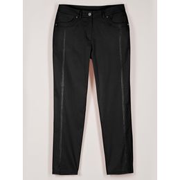 Inspirationen Damen 7/8-Jeans, schwarz, Gr. 21, unifarben, 97% Baumwolle, 3% Elasthan, Jeans