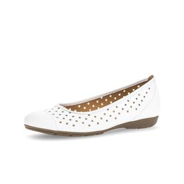 Gabor Damen Ballerina "Sportliche Ballerina", Gr. 40wei&szlig;, Schuhe