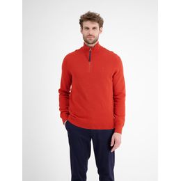 Lerros Herren Troyernordic olive, Gr. M, unifarben, Strick, Obermaterial: 100% Baumwolle, Pullover, mit Logo-Badge