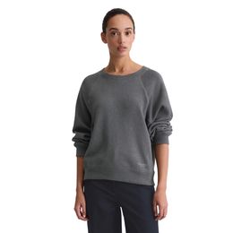 Marc O'Polo Sweatshirt MARC O'POLO "aus reiner Bio-Baumwolle", Damen, Gr. XL, warm granite melange, Obermaterial: 100% Baumwolle, unifarben, relaxed fit, Rundhals, Rippb&uuml;ndchen, Sweatshirts Sweatshirt