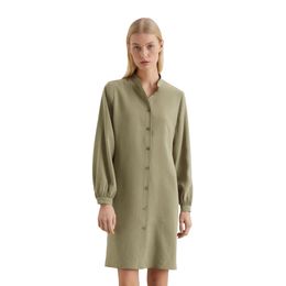Marc O'Polo Damen Hemdblusenkleid "aus TENCEL Modal", gr&uuml;n, Gr. S, MARC O'POLO DENIM, unifarben, Obermaterial: 85% Modal, 15% Polyester, Kleider