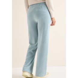 Cecil Damen Cordhose "NEELE", blau, Gr. XXL, unifarben, Web, Obermaterial: 65% Baumwolle, 33% Polyester, 2% Elasthan. Futter: 100% Baumwolle, Hosen,