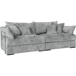 Big-Sofa Home Affaire "Casa, Breite 247 cm", hellgrau, B:247cm T:123cm, 100% Polyester, Sofas, Big-Sofa, Mega-Sofa, Cord oder Chenille-Struktur w&auml;hlbar, mit Federkern