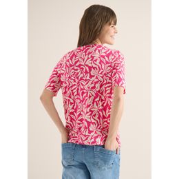 Cecil Damen Tunikashirtbeetroot pink, Gr. S, gebl&uuml;mt, Web, 50% Modal, 50% Baumwolle, Shirts, mit V-Ausschnitt