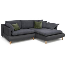 Ecksofa Collection AB "Mandela L-Form", grau (anthrazit), B:264cm H:94cm T:184cm, 100% Polyester, Sofas, Ecksofa, mit Bettfunktion und Bettkasten