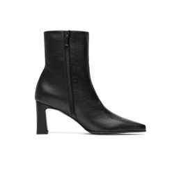Henry Stevens Damen Schlupfboots "Madison ZB70 Businessschuh", Gr. 42, schwarz, Ziegennappa, Schuhe, Damen Stiefelette mit Absatz handgefertigt,