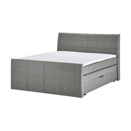 M&ouml;bel Kraft Boxspringbett mit Bettkasten und Topper - grau - Materialmix - 188 cm - 124 cm - M&ouml;bel Kraft