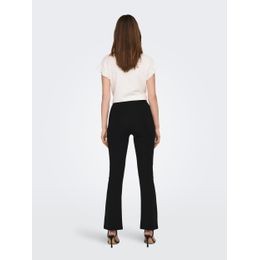 Jacqueline de Yong JDY Damen Bootcuthose "JDYPRETTY FLARE PANT JRS NOOS", schwarz, Gr. S, unifarben, Jersey, Obermaterial: 66% Viskose, 30% Nylon, 4% Elasthan, Hosen
