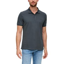 s.Oliver Herren Poloshirt, grau, Gr. M, unifarben, Jersey, Obermaterial: 100% Baumwolle, Shirts, mit Logostickerei