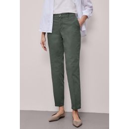 Chinohose Street One, Damen, Gr. 32, L&auml;nge 28, cilantro gr&uuml;n, Web, 97% Baumwolle, 3% Elasthan, unifarben, comfort fit normal, Hosen Chinohose, soft