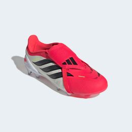 Fu&szlig;ballschuh adidas Performance "PREDATOR LEAGUE F&Uuml;R KIDS MIT UMSCHLAGBARER ZUNGE F&Uuml;R FESTE B&Ouml;DEN", Kinder, Gr. 33, lucid rot, core schwarz, ftwr wei&szlig;, Synthetik, Textil, Schuhe Fu&szlig;ballschuh, Au&szlig;ensohle f&uuml;r Rasen und feste B&ouml;den