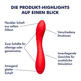 EIS Silikon-Doppeldildo mit Gewicht, 19,5 cm