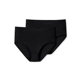Schiesser Damen Midislip "Modal Essentials", Gr. 44, schwarz, Single Jersey, Obermaterial: 80% Modal, 10% Elasthan, 10% Polyester, unifarben,