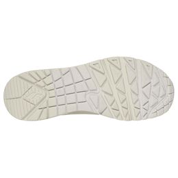 Skechers Damen Sneaker "UNO-GOLDEN HEART", Gr. 36, beige, Lederimitat, kontrastfarbene Details, Schuhe, Freizeitschuh, Schn&uuml;rschuh mit goldfarbenen