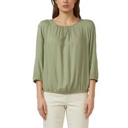 Schlupfbluse s.Oliver, Damen, Gr. 36, summer khaki, Web, Obermaterial: 100% Viskose, unifarben, l&auml;ssig geschnitten h&uuml;ftbedeckend, Rundhals, elastischer Bund, Blusen Schlupfbluse, mit elstsichem Bund und aus reiner Viskose