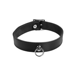 Rimba Schmales Leder-Halsband mit O-Ring