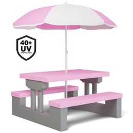 Spielwerk Kindersitzgruppe Pink mit Sonnenschirm