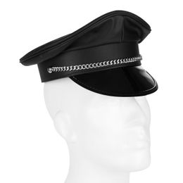 Rimba Polizei-M&uuml;tze in Leder-Optik