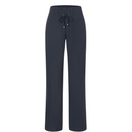 Stoffhose MAC "EASY WIDELEG", Damen, Gr. 46, L&auml;nge 32, blau (dunkelblau), Web, Obermaterial: 77% Polyamid, 23% Elasthan, unifarben, weit kn&ouml;chellang, Hosen Stoffhose, sehr elastische Qualit&auml;t, angenehmer Griff und hoher Tragekomfort