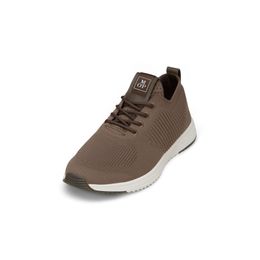Marc O'Polo Sneaker MARC O'POLO "aus recyceltem Polyester", Herren, Gr. 45, braun (schwarz nickle), Obermaterial: 97% Polyester, 3% Elasthan, unifarben, Schuhe Sneaker