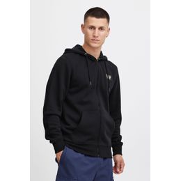 Kapuzensweatjacke Blend "BHKaylon", Herren, Gr. L, schwarz, 55% Polyester, 45% Baumwolle, unifarben, regular fit, Rippb&uuml;ndchen, Sweatjacken, Gem&uuml;tliche Sweatjacke mit Kapuze