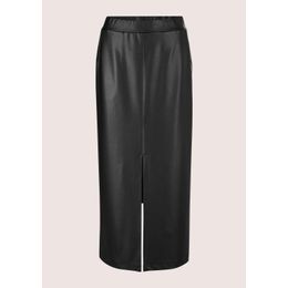 Madeleine Mode MADELEINE Damen Midirock "Lederrock Eleganter Rock aus Leder-Imitat", schwarz, Modern, Gr. 38, Obermaterial: 95% Polyester PES. 5% Elasthan EL.,