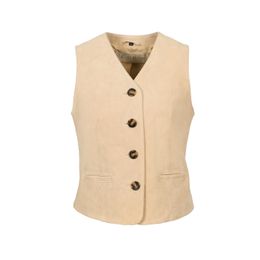 Lederweste Freaky Nation "Lederweste-FN", Damen, Gr. S (36), beige, Oberstoff: 100% Leder. Futter: 100% Baumwolle, Westen