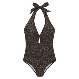 Lascana Badeanzug Damen Gr&ouml;&szlig;e L oliv / schwarz