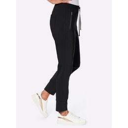Inspirationen Damen Webhose, schwarz, Gr. 19, unifarben, 72% Viskose, 25% Polyamid, 3% Elasthan, Hosen