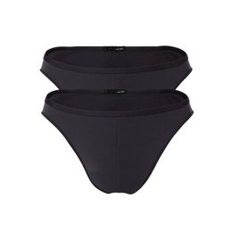 HOM Herren Slip "Slip 2er Pack", Gr. M, grau, Obermaterial: 76% Polyamid PA. 24% Elasthan EL., Unterhosen