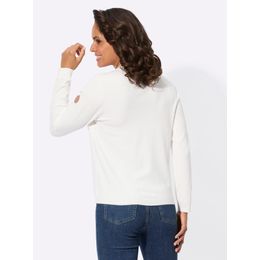 Casual Looks Damen Stehkragenpullover "Stehkragen-Pullover", beige, Gr. 40, unifarben, 50% Viskose, 28% Polyester, 22% Polyamid, Pullover