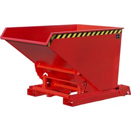 eurokraft pro Kippbeh&auml;lter automatisch, Volumen 1,2 m&sup3;, rot RAL 3000