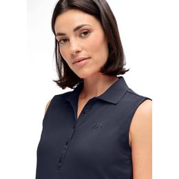 Maier Sports Damen Poloshirt "Ulrike sleeveless", blau, Gr. 44, 100% Polyester, Shirts, Damen Funktionsshirt, &auml;rmelloses Freizeitshirt, Regular Fit