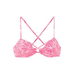 Venice Beach Bikinitop Damen Gr&ouml;&szlig;e 75 pink / wei&szlig;