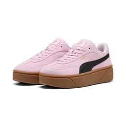 Sneaker Puma "CLUB II ERA PLATFORM SD WNS", Damen, Gr. 40,5, pearl pink, Puma schwarz, Leder, unifarben, Schuhe Sneaker, Obermaterial aus Leder, Innenmaterial aus Textil