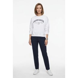 Sweatshirt Calvin Klein Jeans, Damen, Gr. XS (36), hellwei&szlig;, Sweatware, Obermaterial: 100% Baumwolle, unifarben, klassisch normal, Rundhals, eingesetzt Rippb&uuml;ndchen, Sweatshirts Sweatshirt, Regular fit, mit Druck