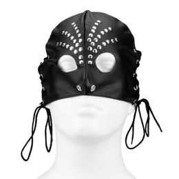 Rimba Leder-Maske mit runden Cut Outs