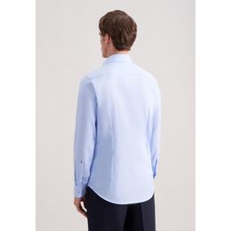 Seidensticker Herren Businesshemd "Schwarze Rose"blau, Gr. 40, unifarben, 100% Baumwolle, Hemden, Slim 1/1 Extra lang Kentkragen Uni
