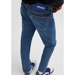 Hugo Herren Slim-fit-Jeans "Ash", blau, Gr. 33, unifarben, Denim/Jeans, Obermaterial: 99% Baumwolle, 1% Elasthan, Jeans, mit Stone-washed-Finish