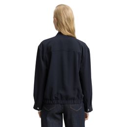 Tom Tailor Damen Cardigan, blau, Gr. 34, unifarben, Web, Obermaterial: 95% Polyester, 5% Elasthan. Futter: 100% Polyester, Strickjacken, mit